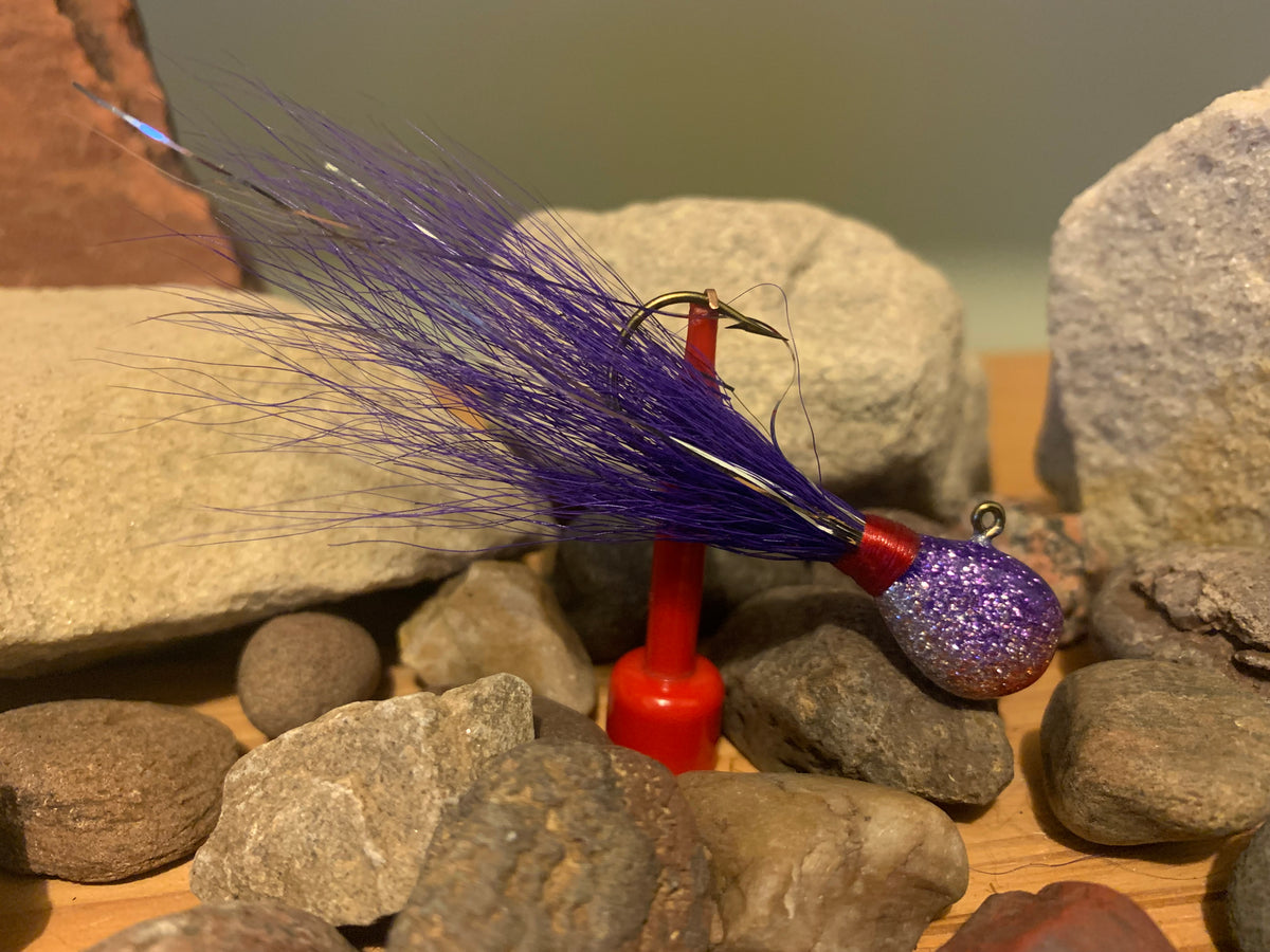 Flat Jig - Purple Sparkle – On the Fly Tackle